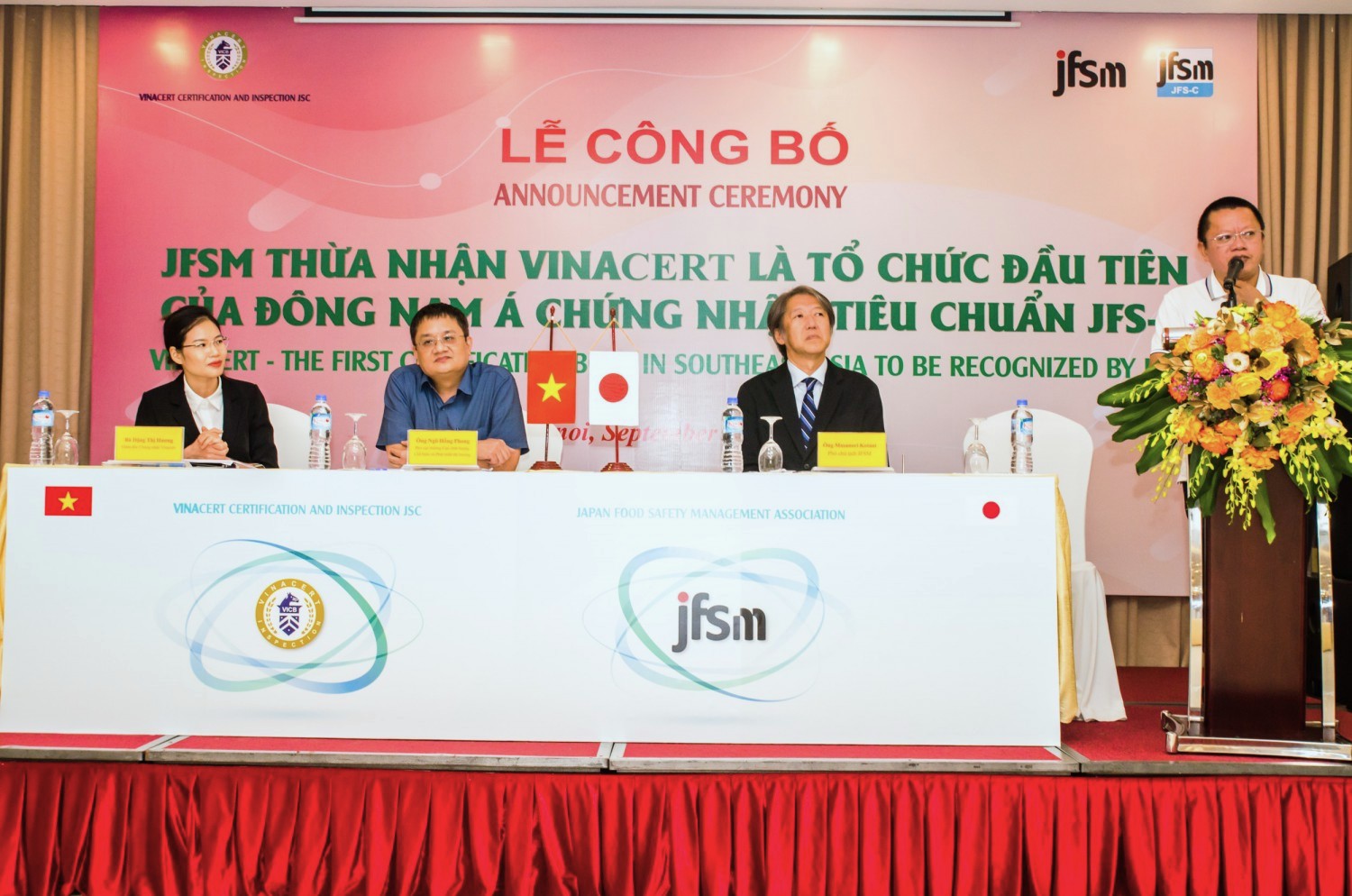 VinaCert là tổ chức đầu tiên tại Đông Nam Á chứng nhận tiêu chuẩn JFS-C